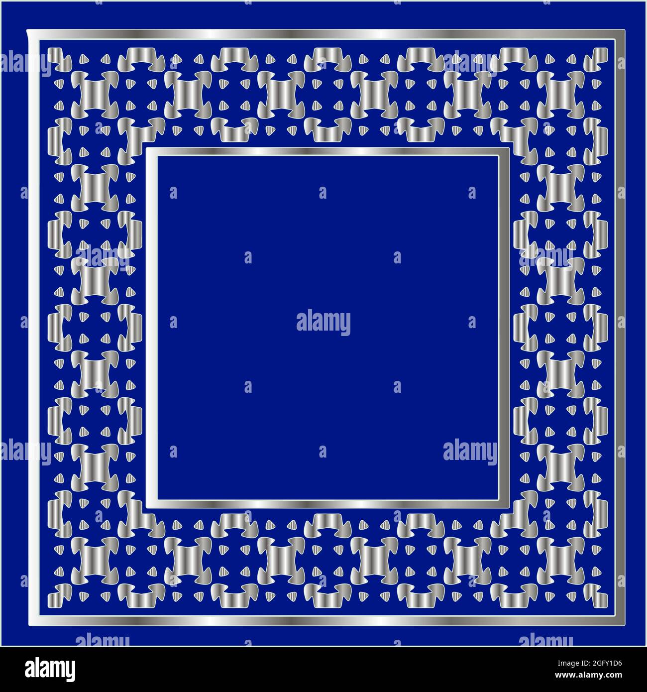 silver frame for design template. Elegant element for design in Eastern ...