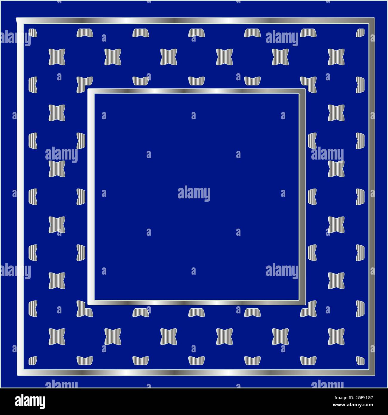 silver frame for design template. Elegant element for design in Eastern ...