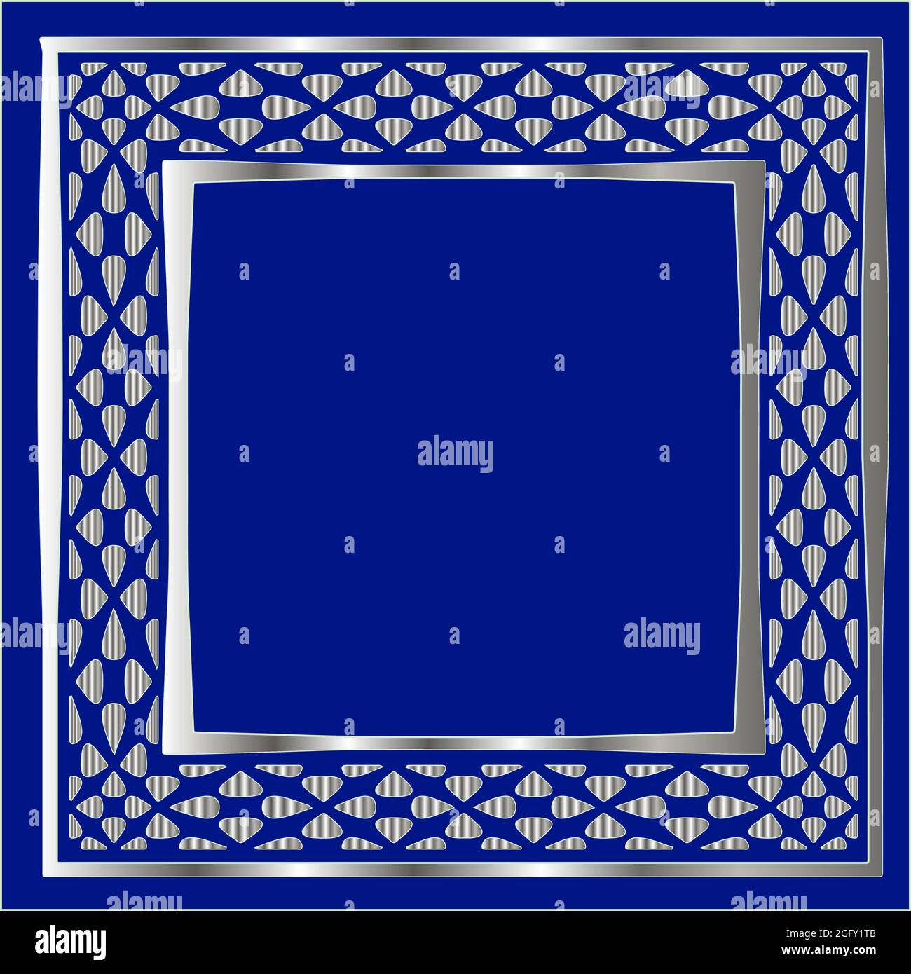silver frame for design template. Elegant element for design in Eastern ...