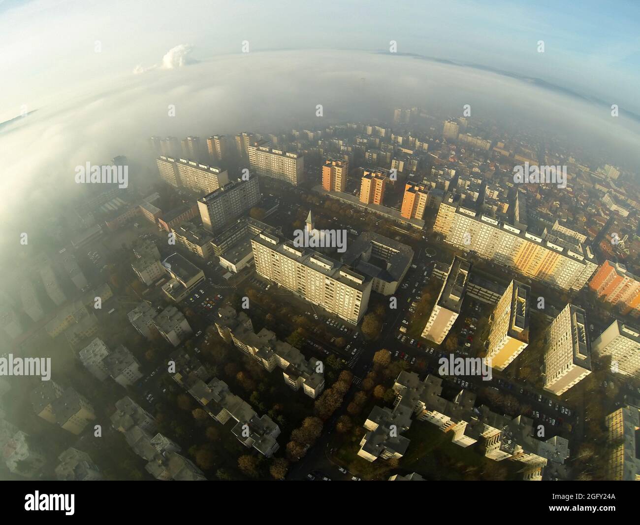 Concrete buildings of Targu Mures, Romania Stock Photo - Alamy