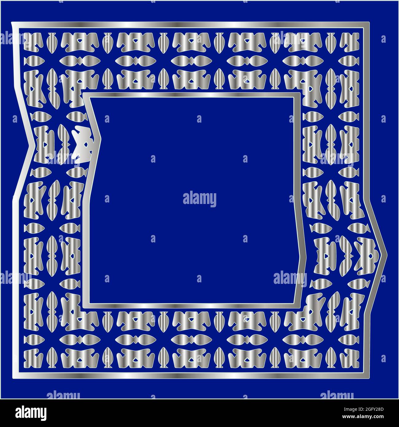 silver frame for design template. Elegant element for design in Eastern ...