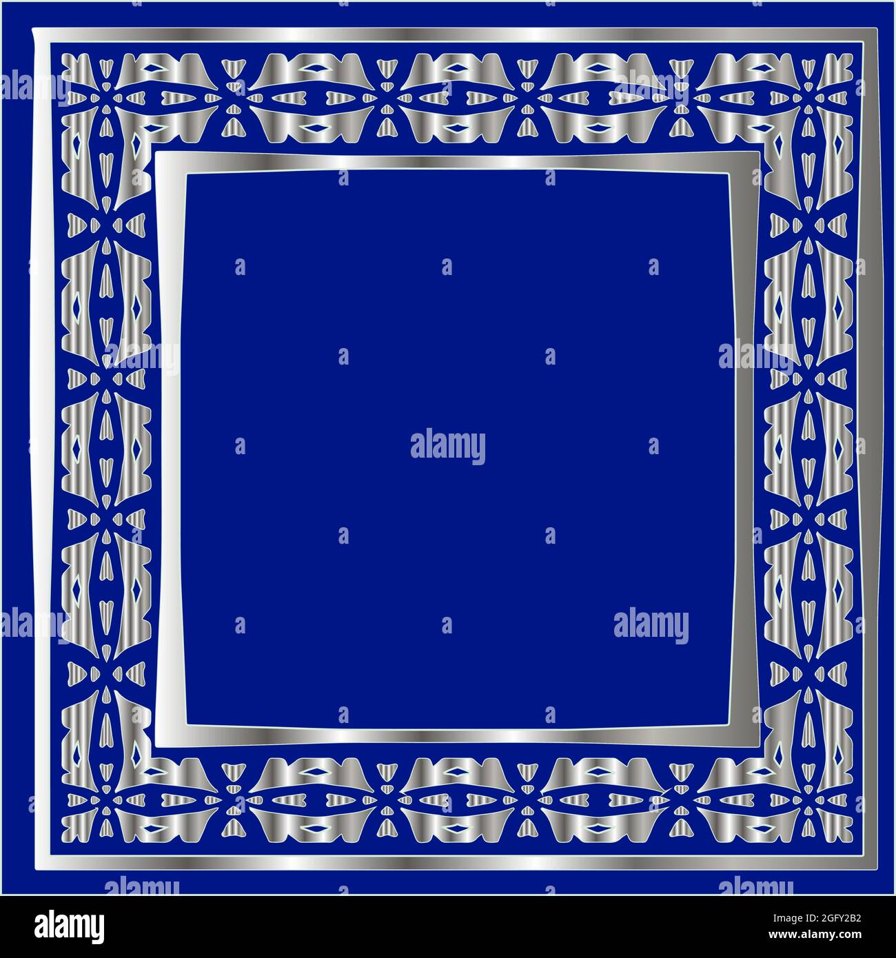 silver frame for design template. Elegant element for design in Eastern ...