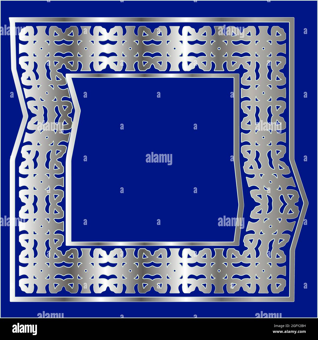 silver frame for design template. Elegant element for design in Eastern ...