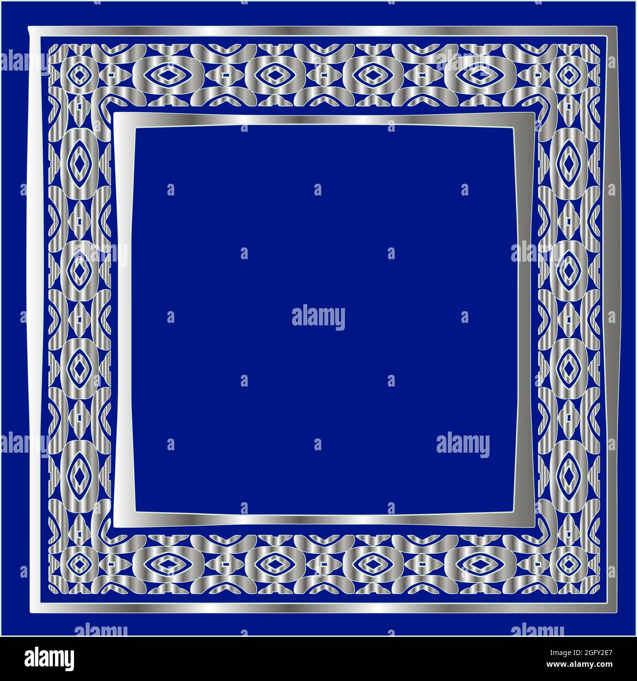 silver frame for design template. Elegant element for design in Eastern ...