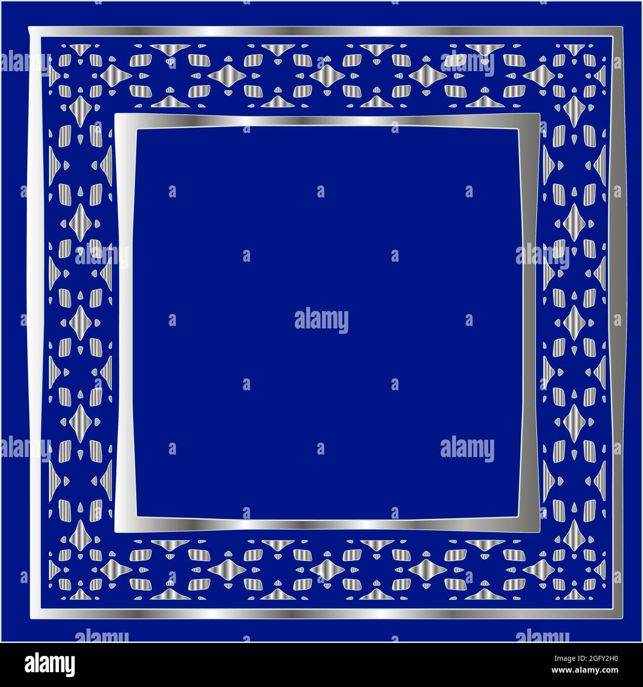 silver frame for design template. Elegant element for design in Eastern ...
