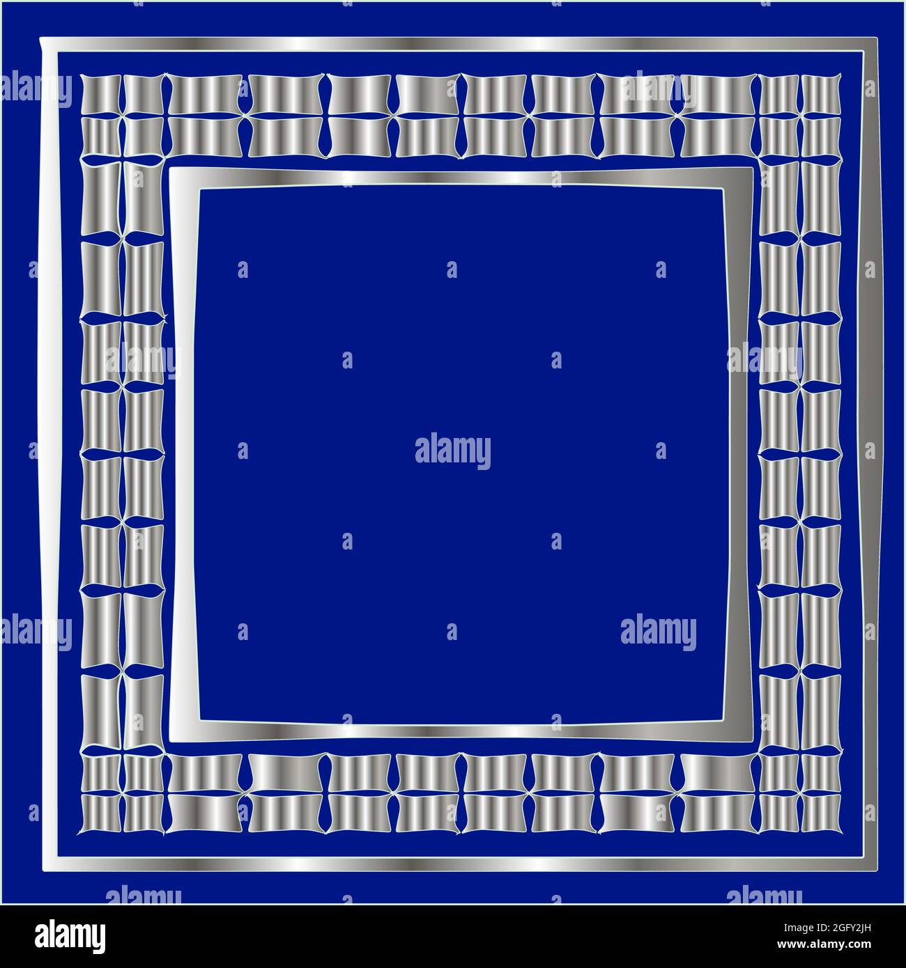 silver frame for design template. Elegant element for design in Eastern ...