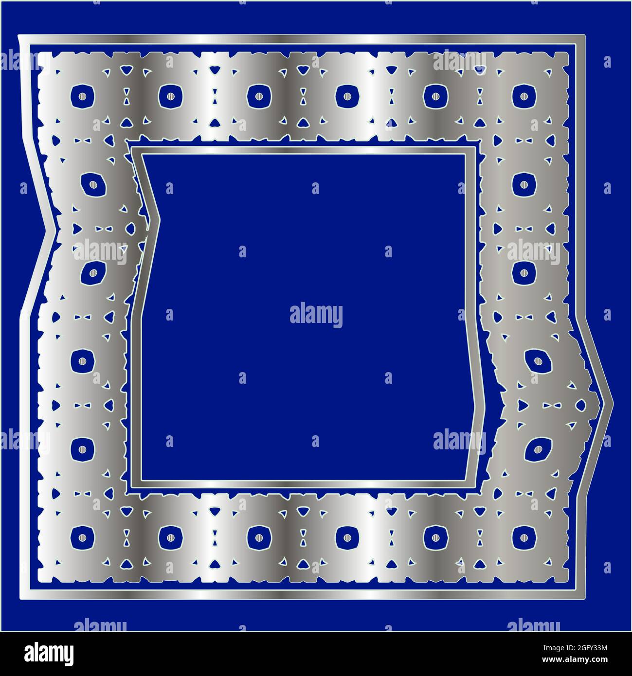 silver frame for design template. Elegant element for design in Eastern ...