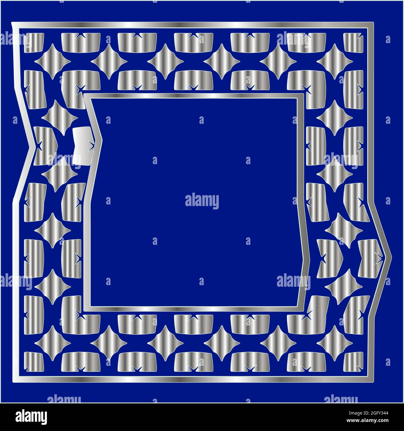 silver frame for design template. Elegant element for design in Eastern ...
