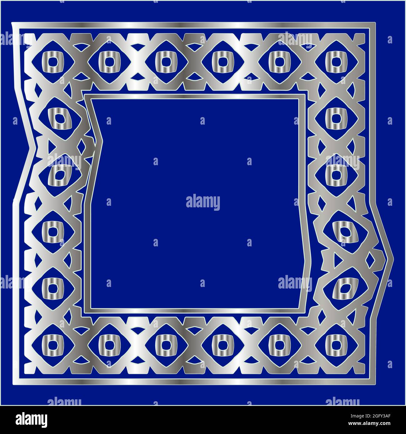 silver frame for design template. Elegant element for design in Eastern ...