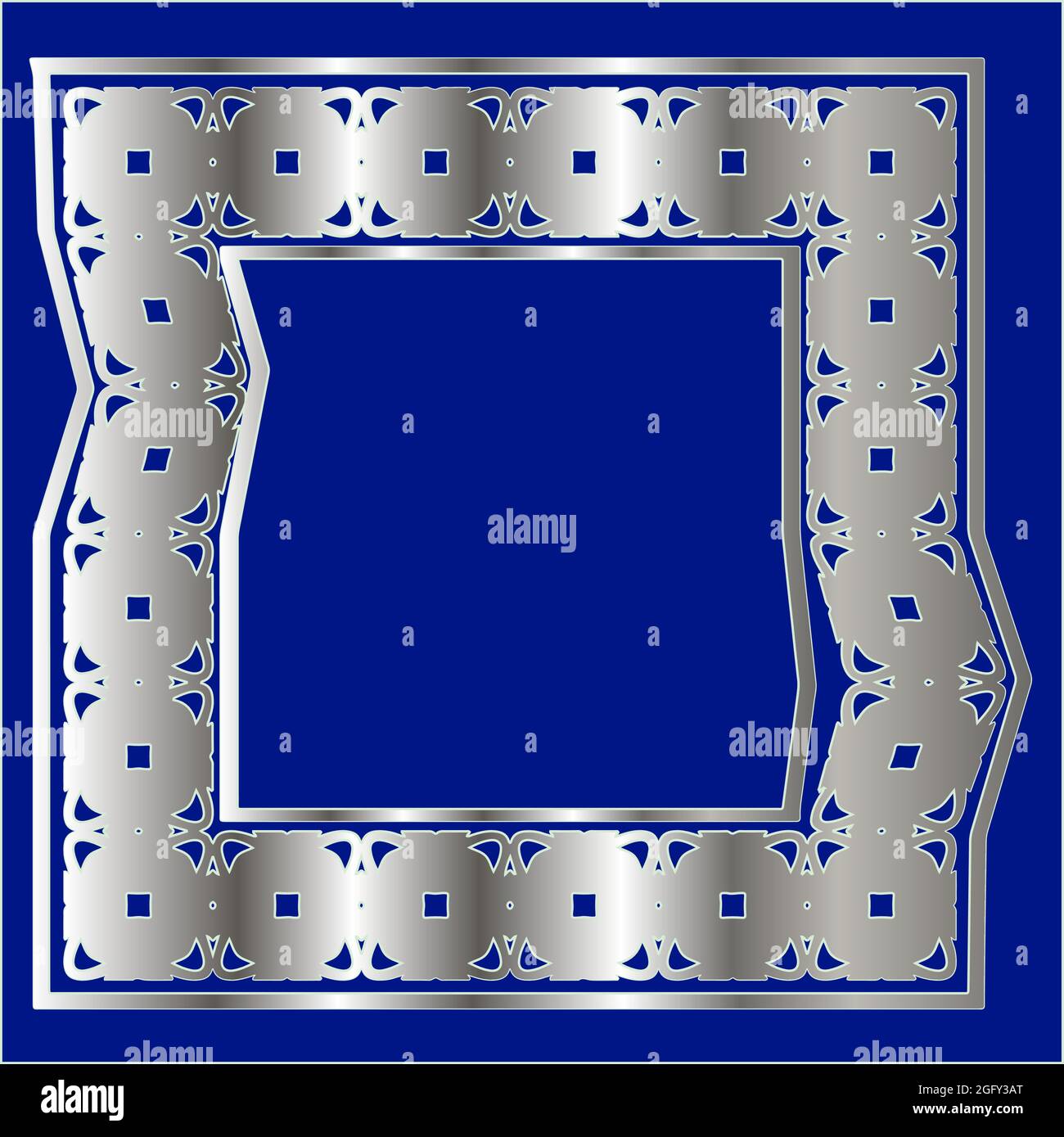silver frame for design template. Elegant element for design in Eastern ...