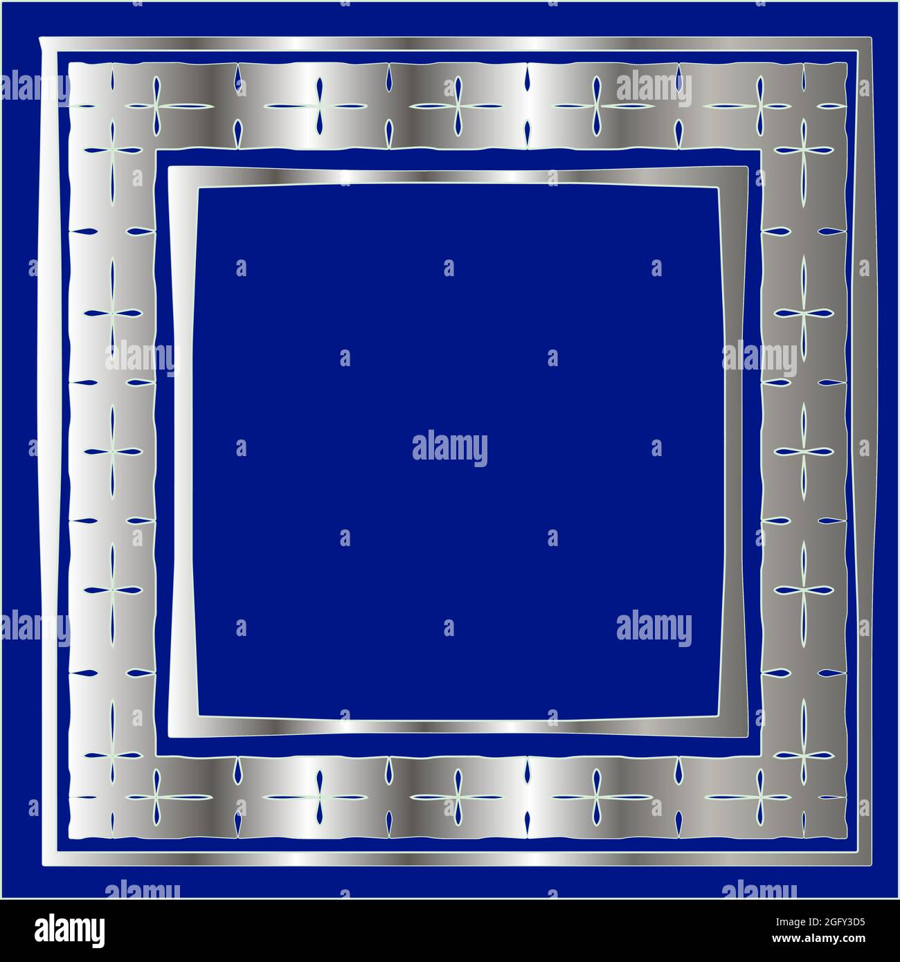 silver frame for design template. Elegant element for design in Eastern ...
