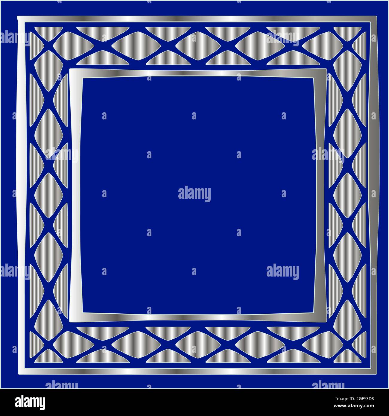 silver frame for design template. Elegant element for design in Eastern ...