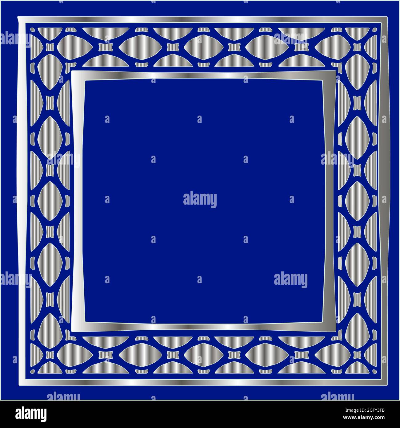 silver frame for design template. Elegant element for design in Eastern ...