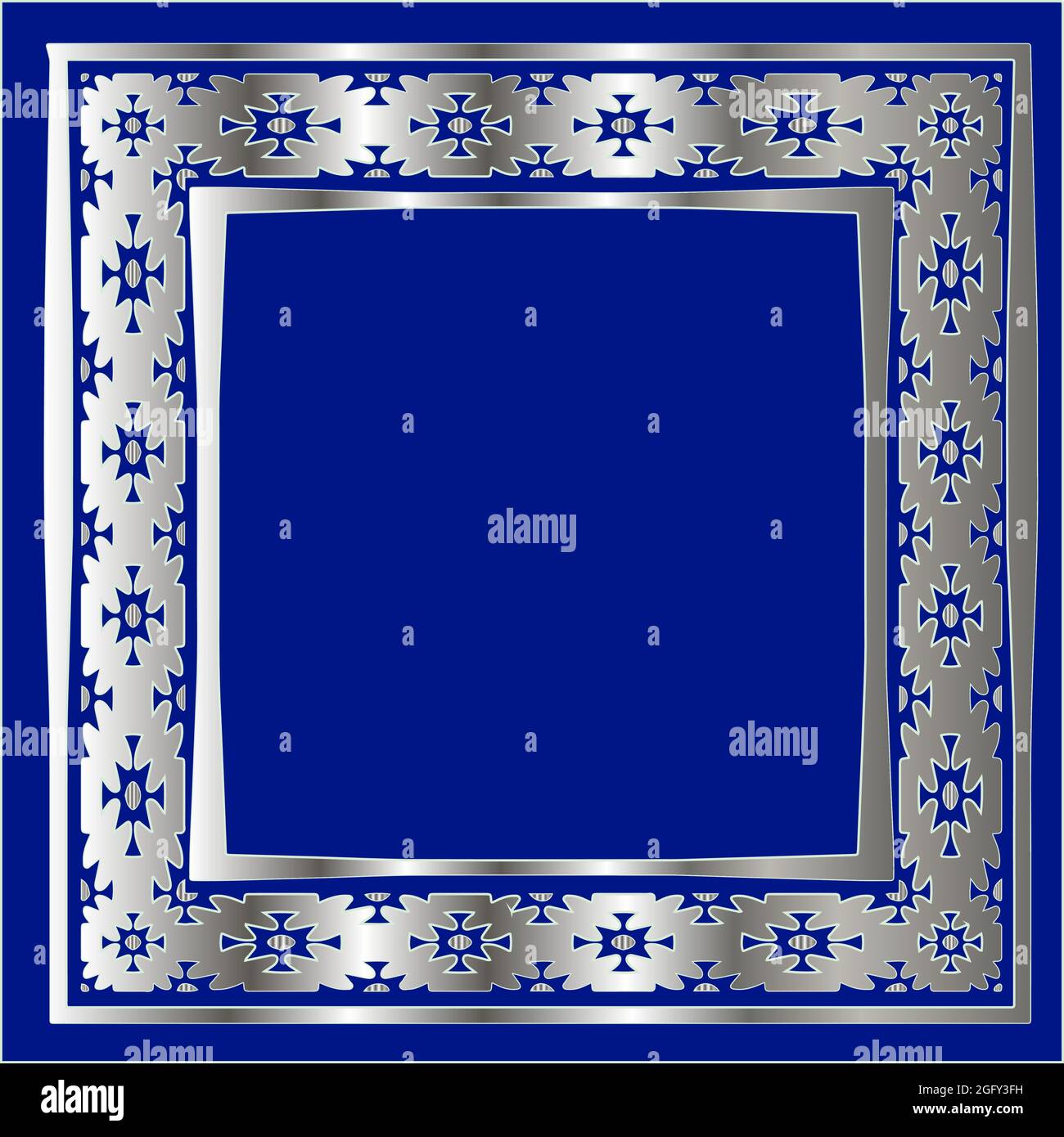silver frame for design template. Elegant element for design in Eastern ...