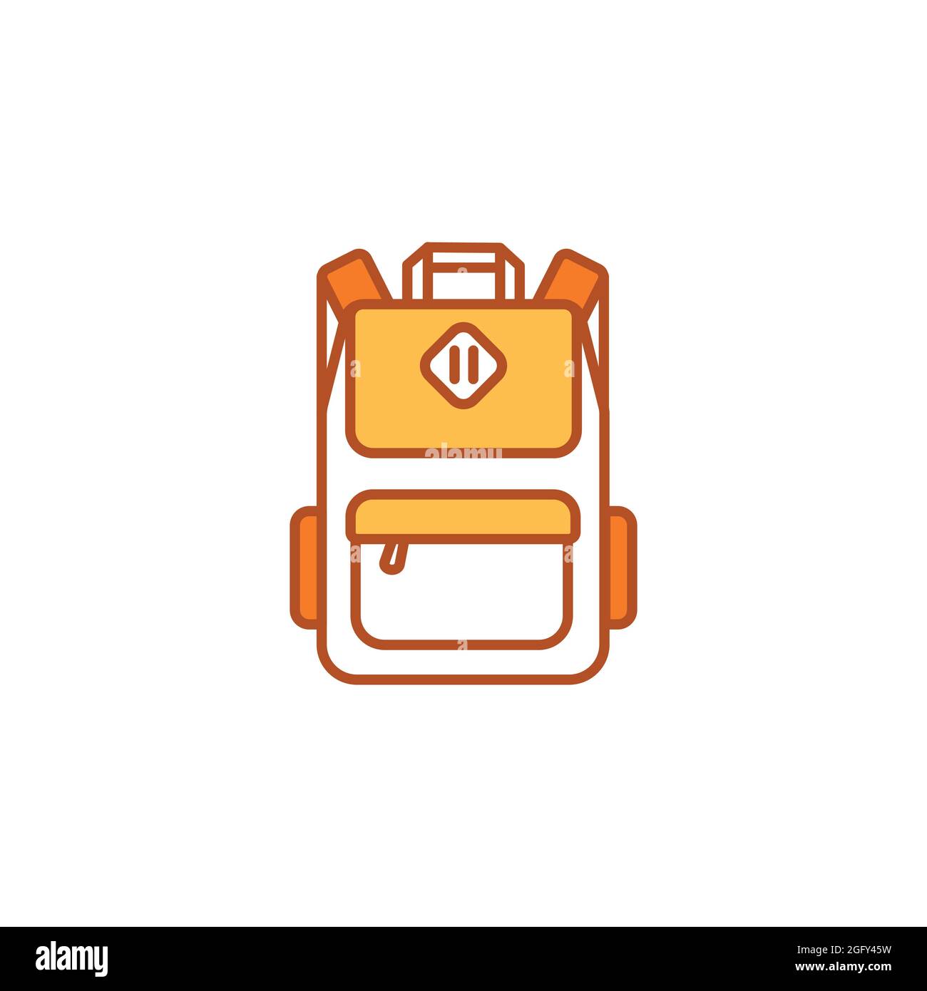 School bag color line icon. Urban backpack for teens and adults. School ...