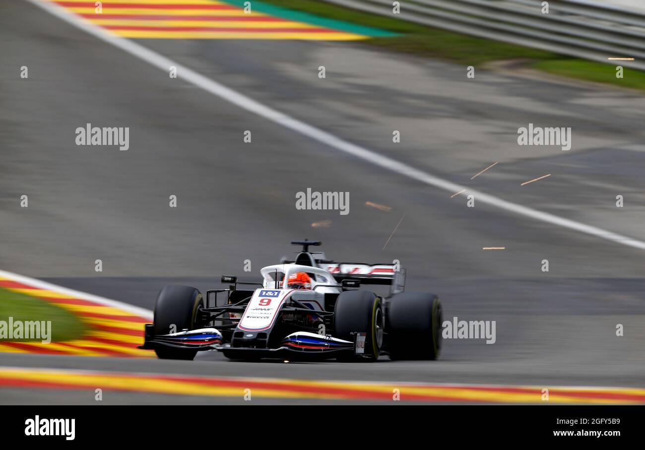 Spa-Francorchamps, Belgium. 27th Aug, 2021. # 9 Nikita Mazepin (RUS ...