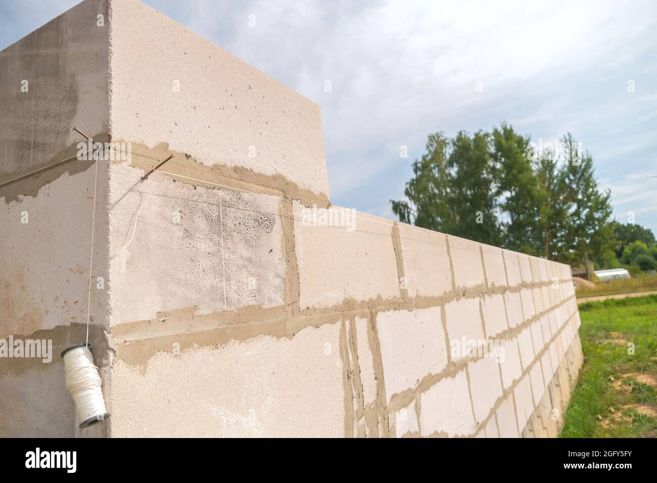 Construction of the building. Construction of a residential building ...