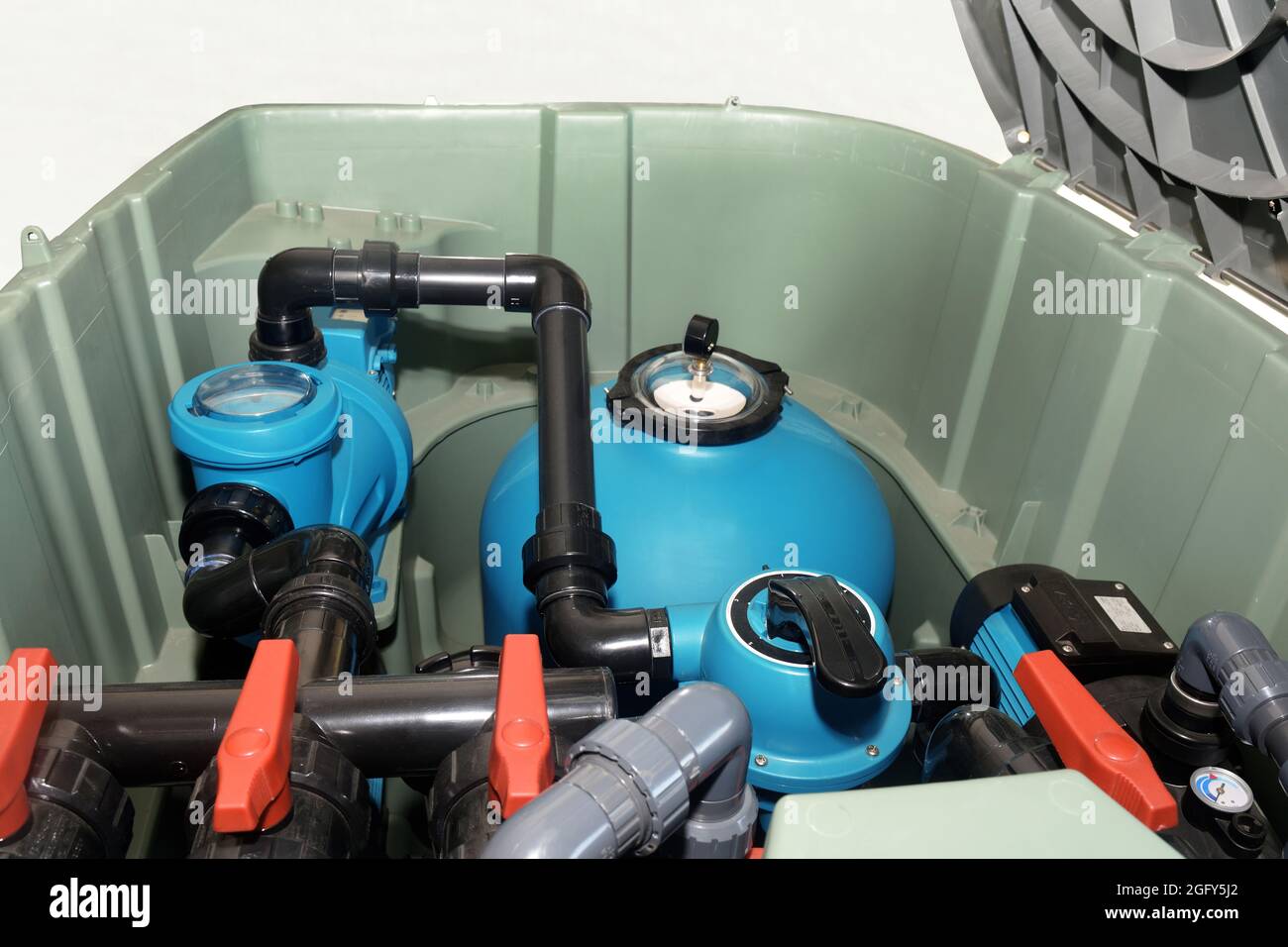 container of a filter pool Stock Photo - Alamy