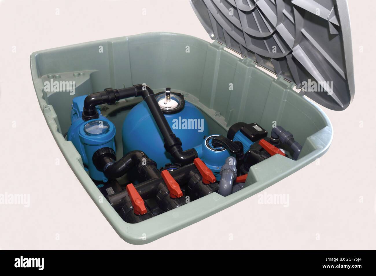 container of a filter pool Stock Photo - Alamy