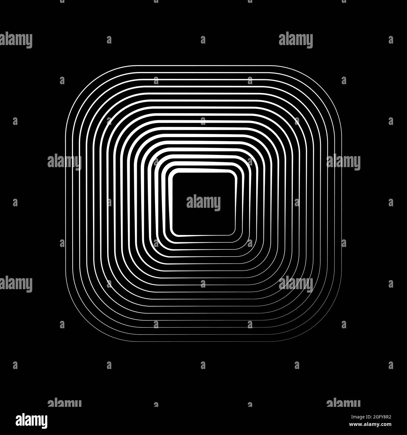 White concentric stripes. Geometric art. Design element for border ...