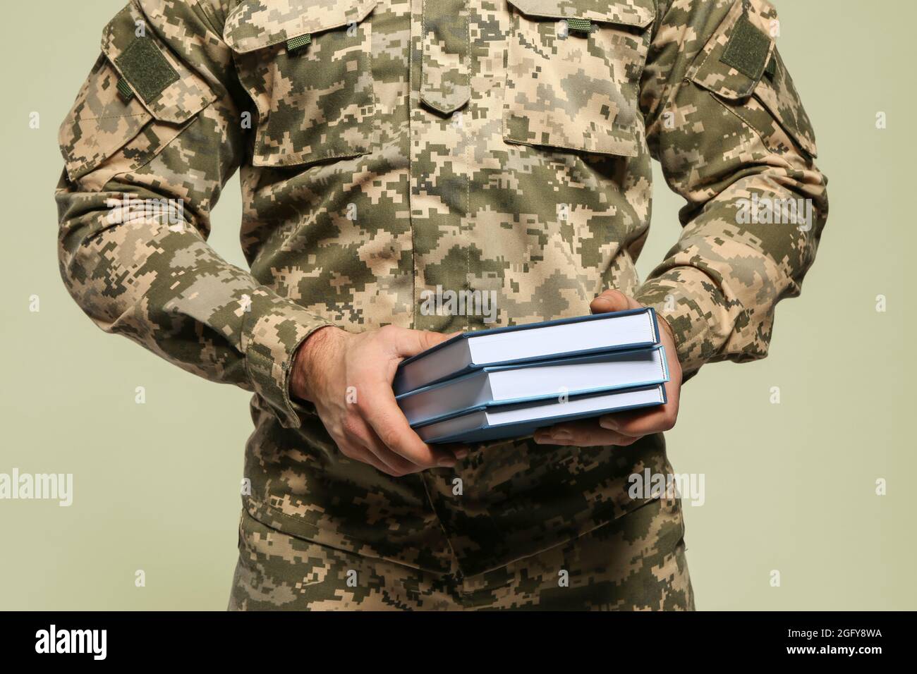 Cadet of military school on grey background, closeup Stock Photo - Alamy