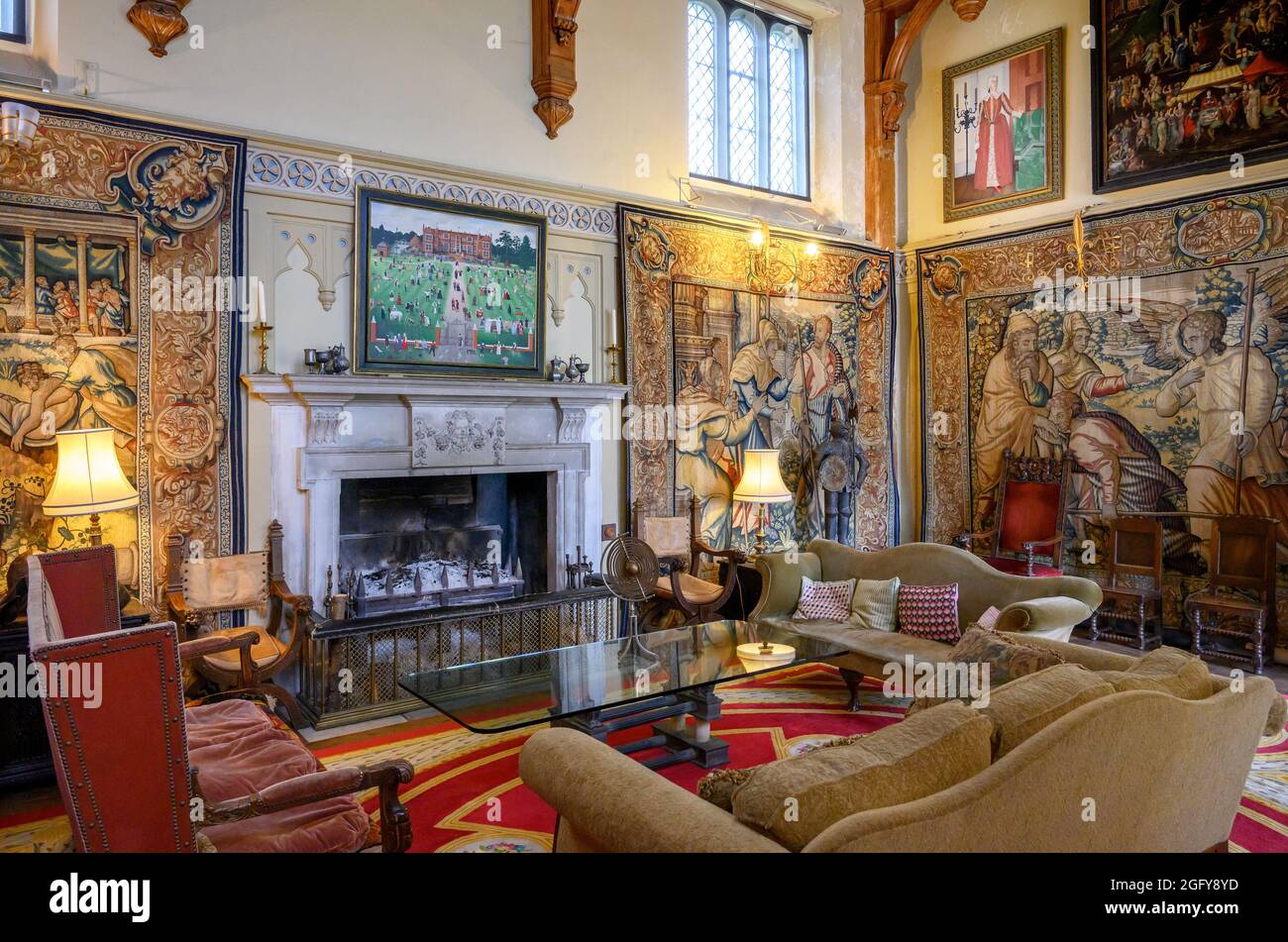 Interior of Kentwell Hall, Long Melford, Suffolk, East Anglia, England ...