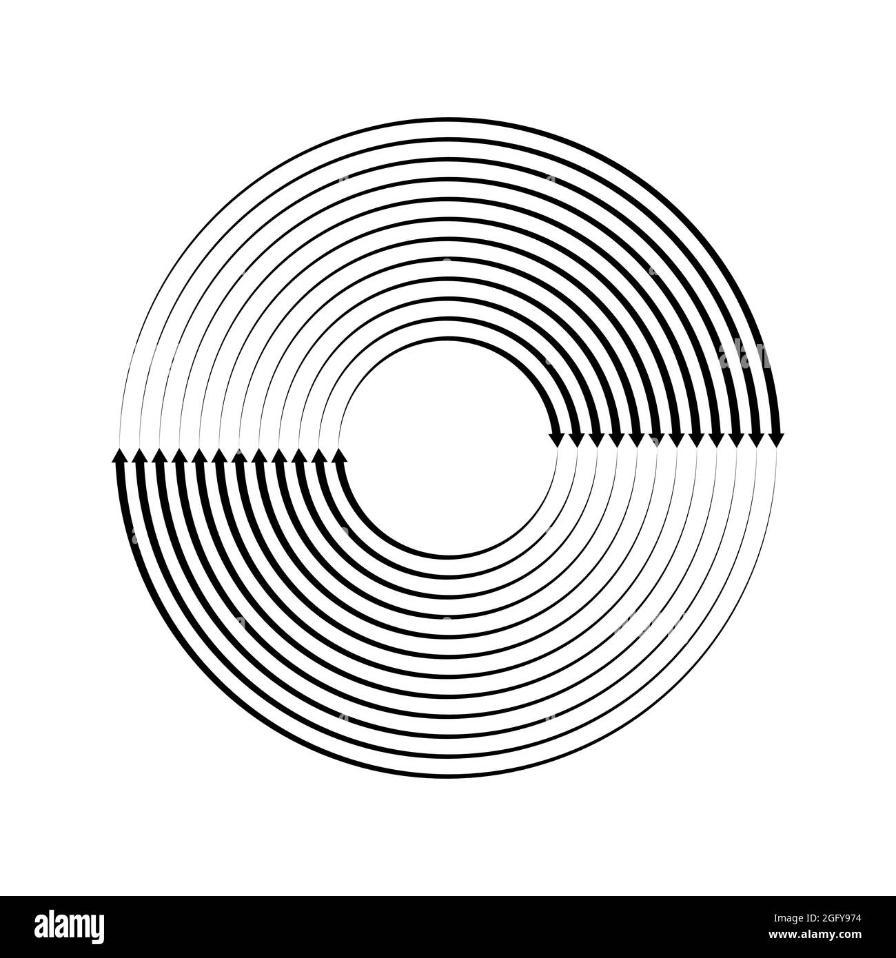 Black speed lines with arrow heads. Geometric art. Design element for ...