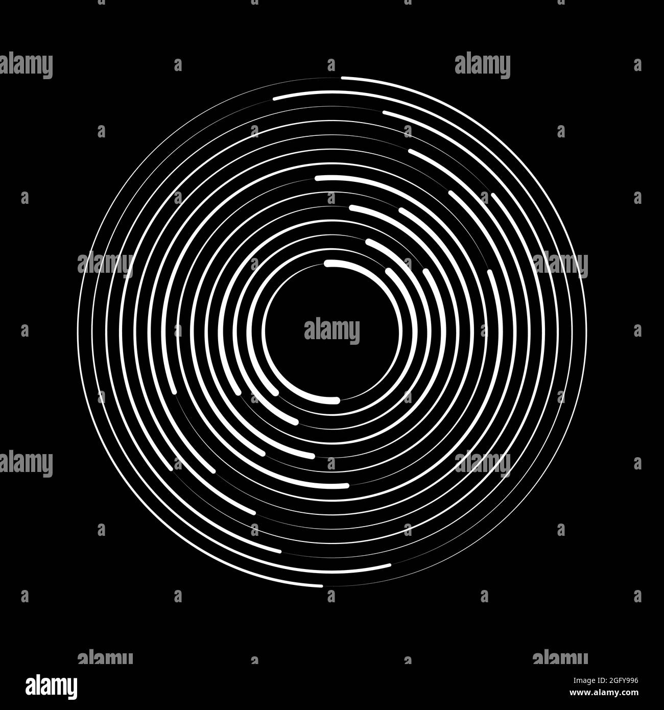 White stripes in rounded form. Geometric art. Design element for border ...