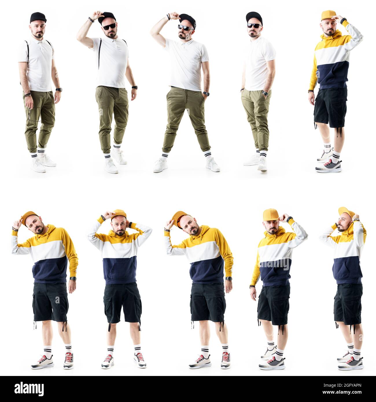 Collage of different style males nerdy and urban interacting with ...