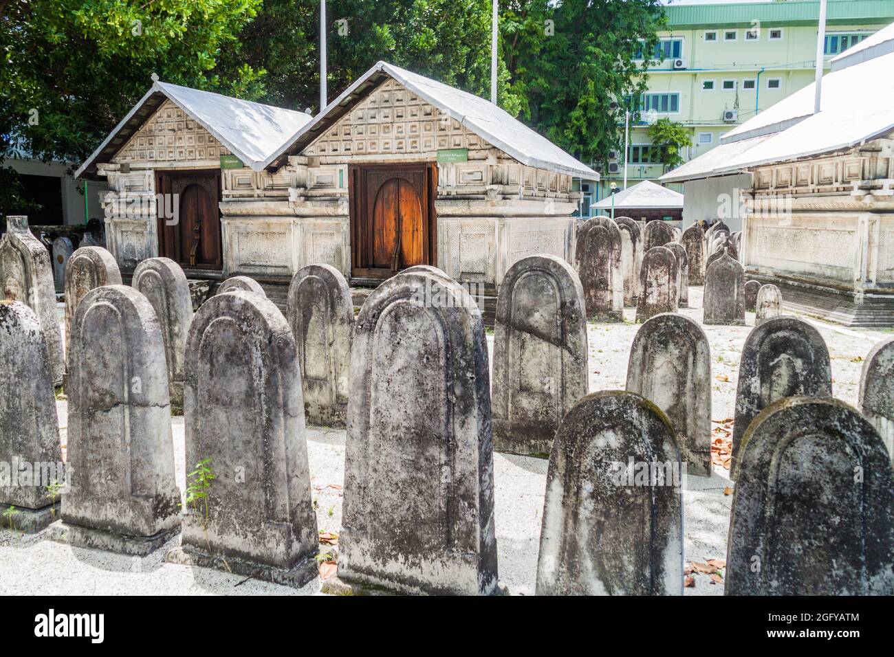 Cemetery of Old Friday Mosque Hukuru Miskiiy in Male, Maldives Stock ...