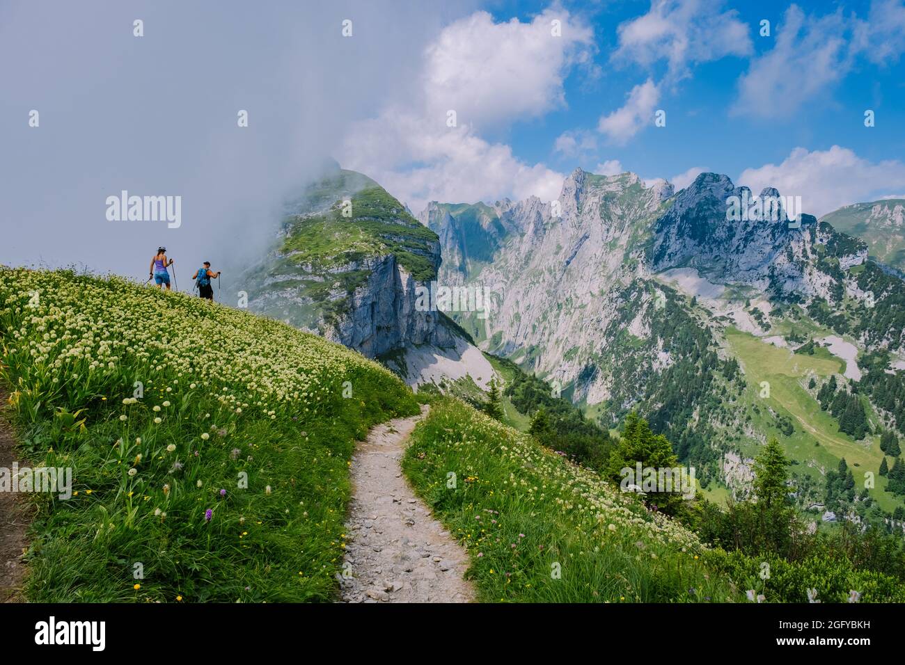 Massive rock formation in the Swiss alps, unique mountain, Swiss Alps ...