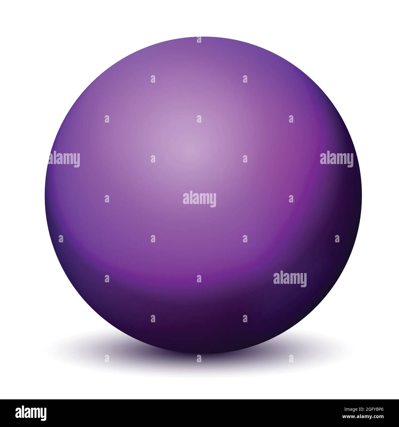 Glass purple ball or precious pearl. Glossy realistic ball, 3D abstract ...