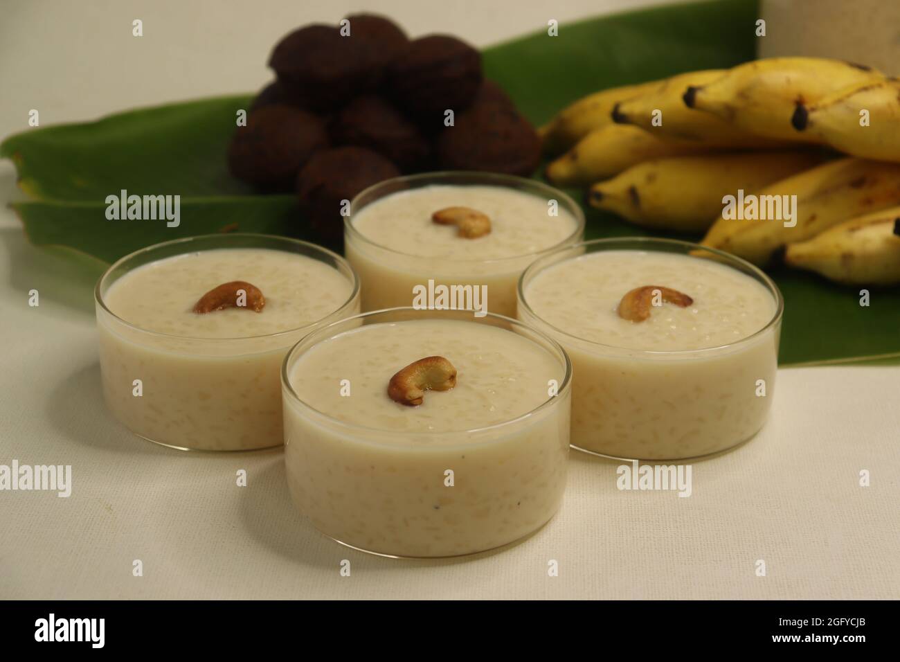 Rice puddings prepared in traditional Kerala style. A popular dessert ...