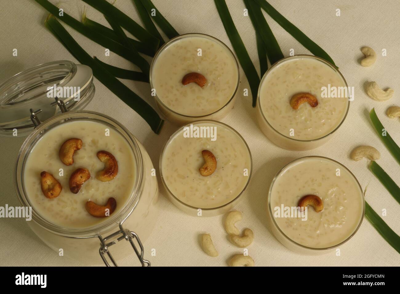 Rice puddings prepared in traditional Kerala style. A popular dessert ...