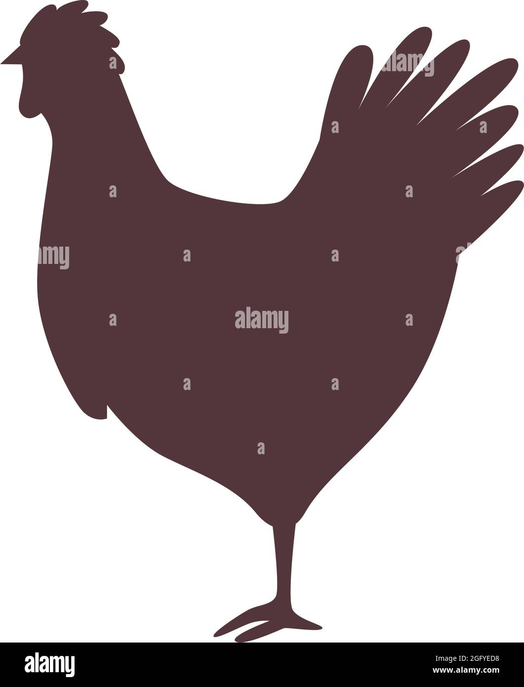 Chicken silhouette icon Stock Vector Image & Art - Alamy
