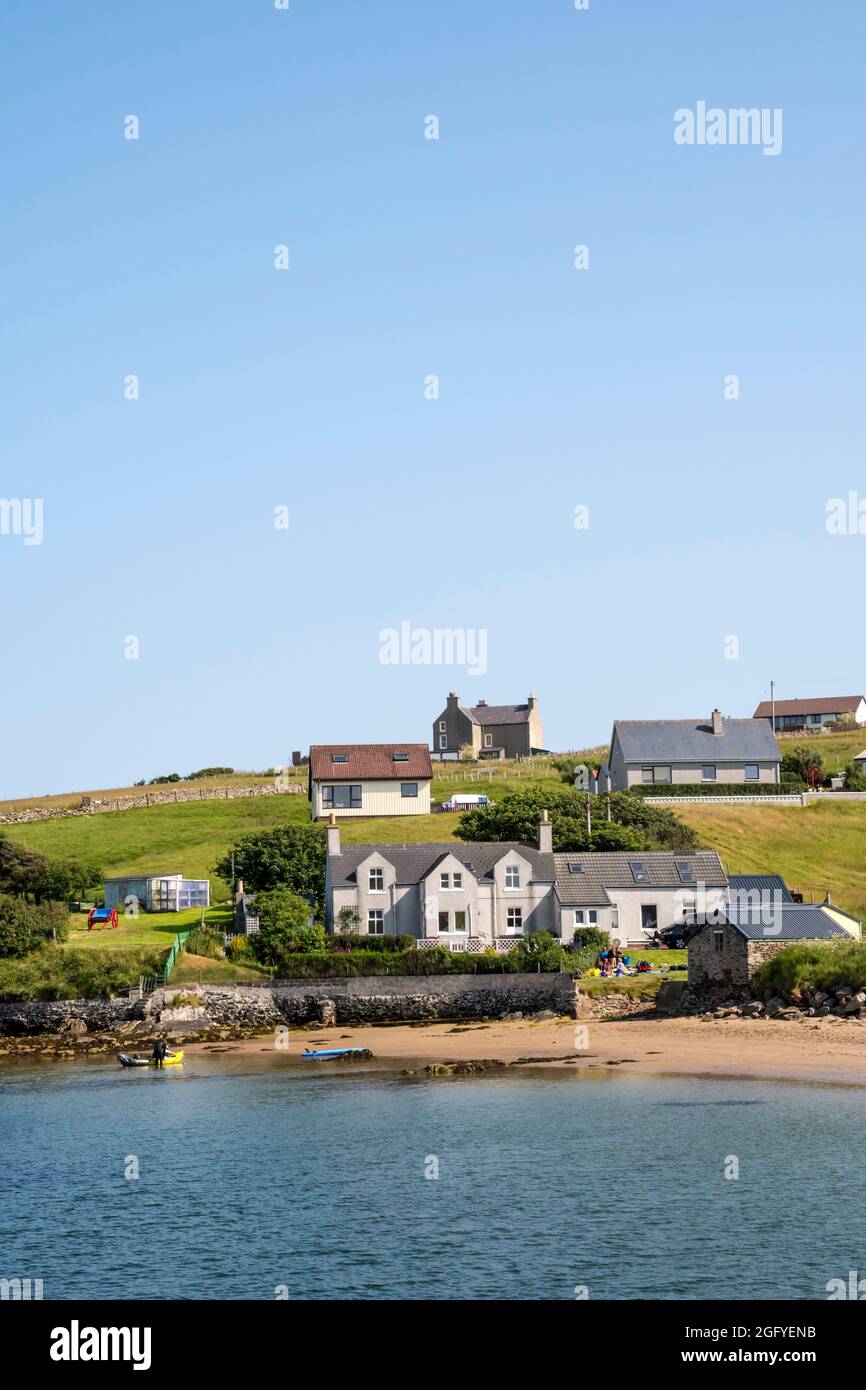 Canoeing in Mid Yell Voe at Mid Yell on Shetland Stock Photo - Alamy