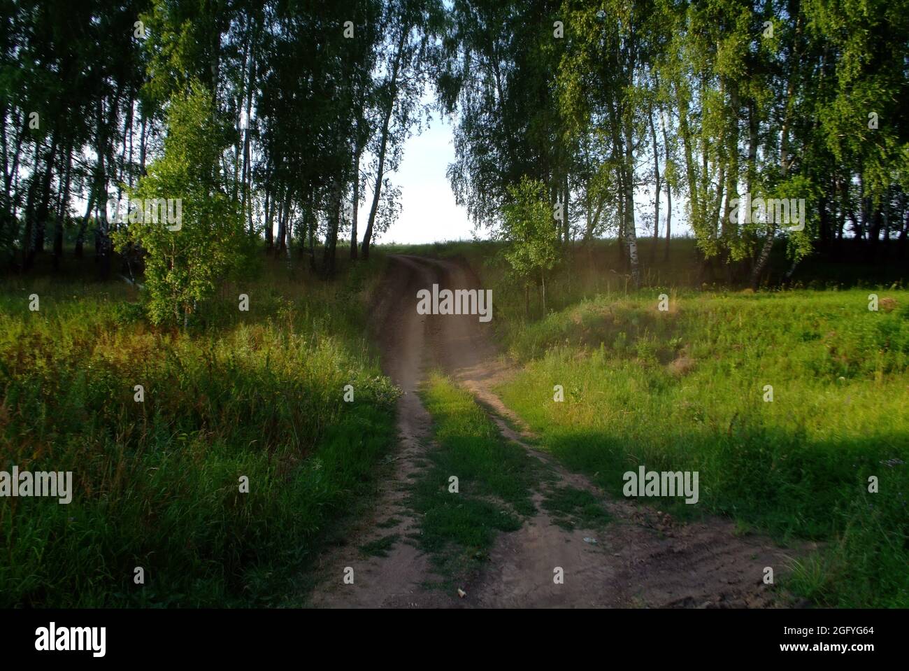 the country road goes to the hill, in the summer Stock Photo - Alamy
