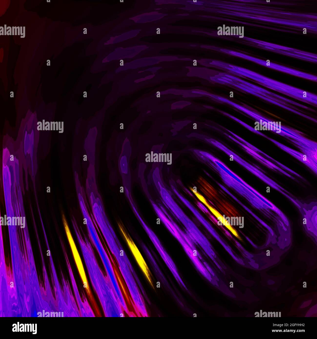 futuristic squared oval moving left in perspective Stock Photo - Alamy