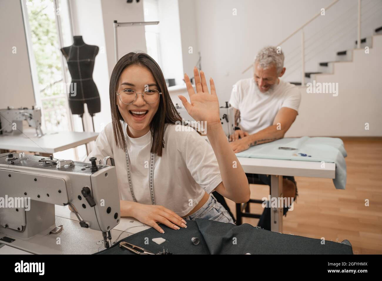 Hand waving machine hi-res stock photography and images - Alamy