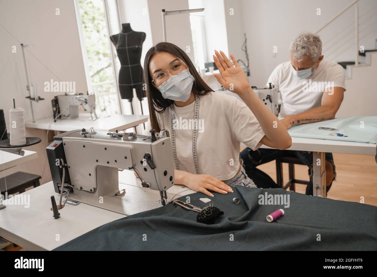 Hand waving machine hi-res stock photography and images - Alamy