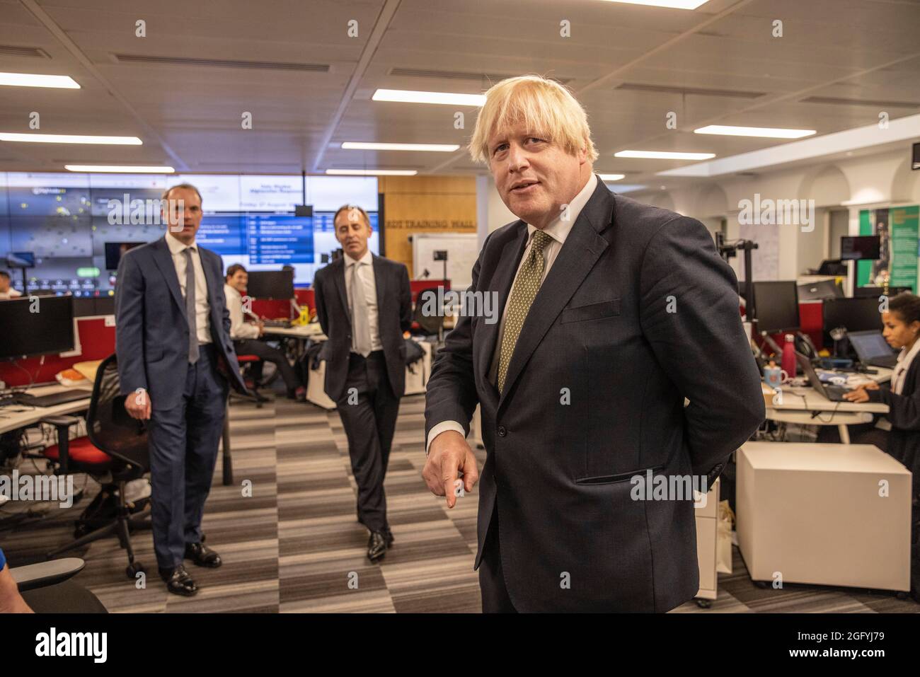 Prime Minister Boris Johnson and Foreign Secretary Dominic Raab, with ...