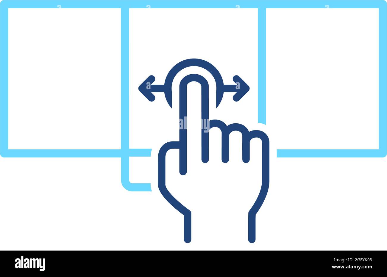 Mobile phone with interface carousel in left and right sides ...