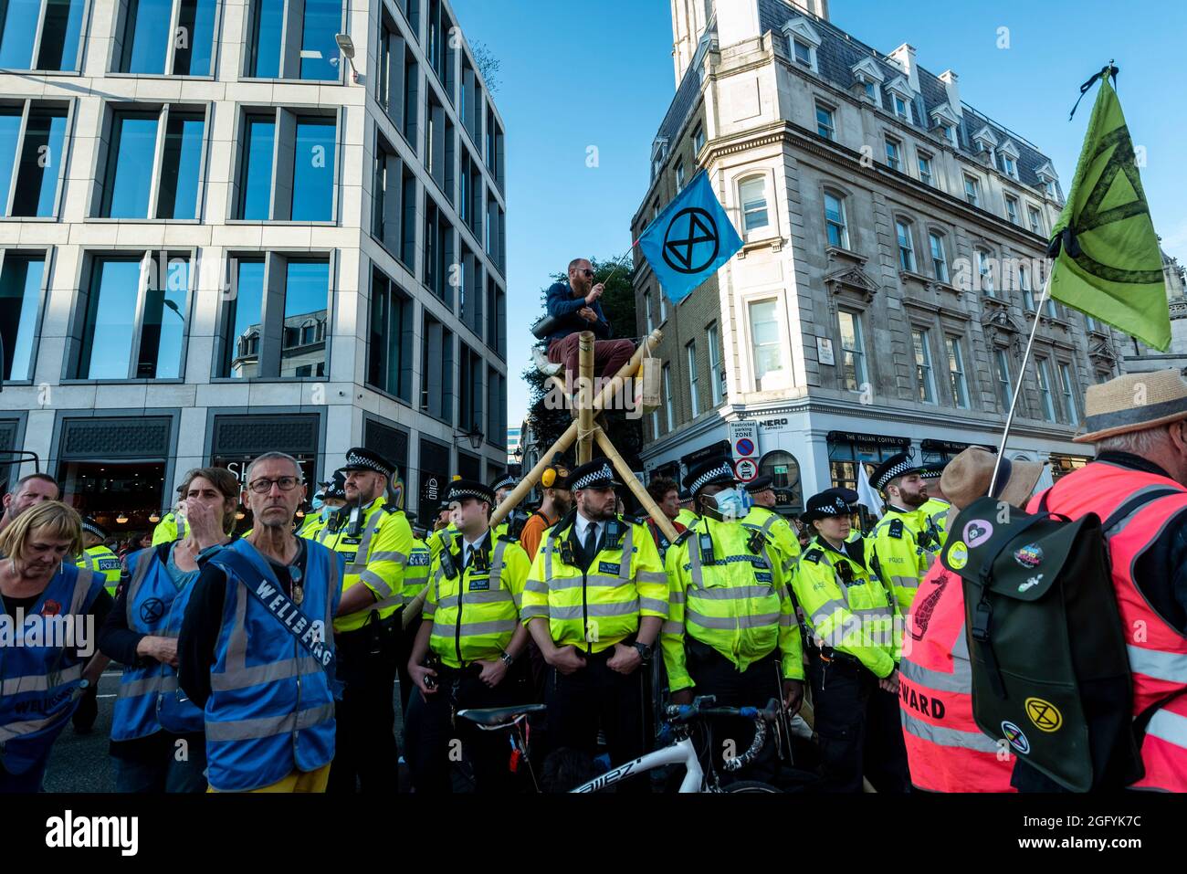 Police station scaffolding hi-res stock photography and images - Alamy