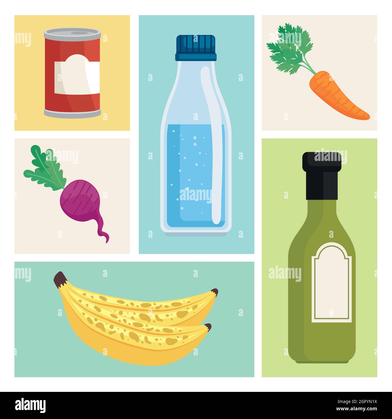 Groceries and food symbols Stock Vector Image & Art - Alamy