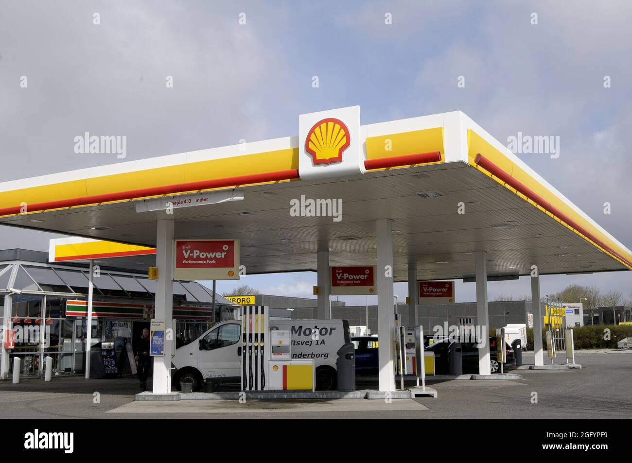 Aabenraa Denmark 22..April 2017 Shell gas station in Aabenraa Denmark ...