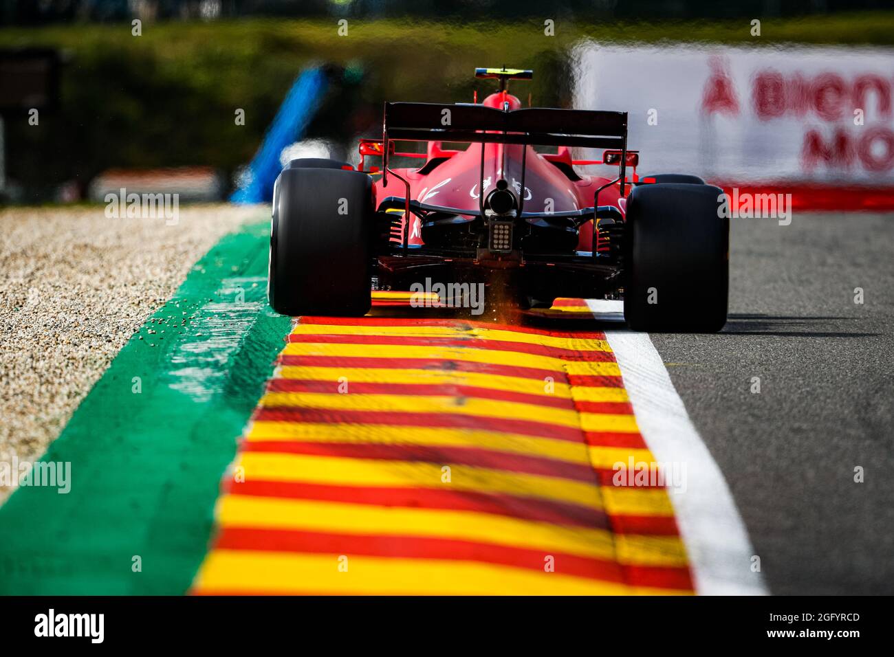 16 LECLERC Charles (mco), Scuderia Ferrari SF21, action during the Formula 1 Belgium Grand Prix ...