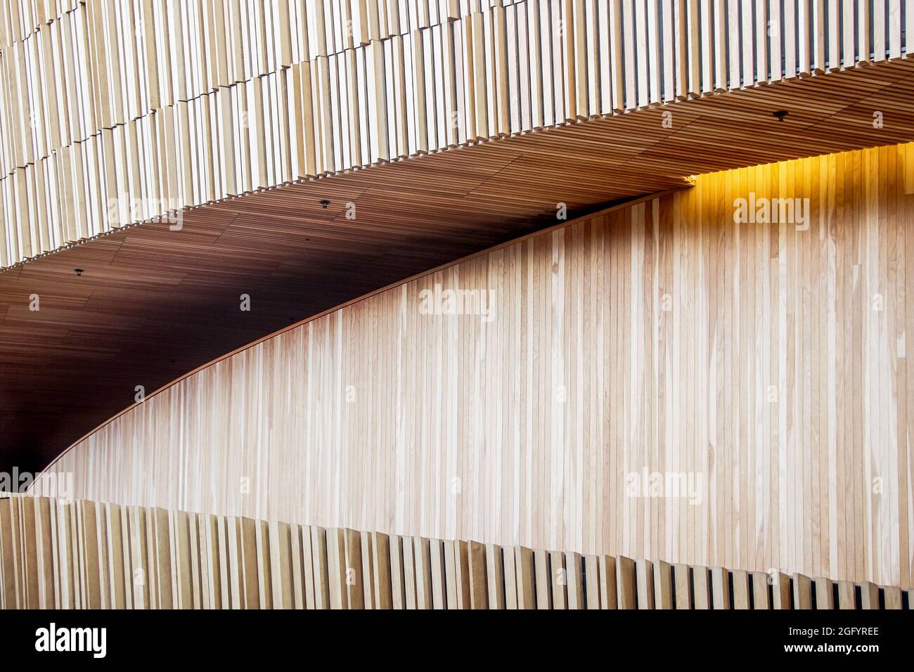 modern wooden interior at Oslo opera house Stock Photo - Alamy