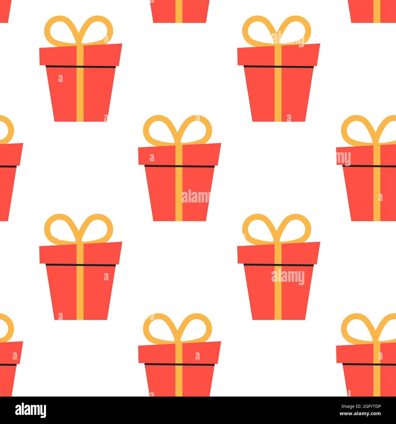 Cartoon holiday boxes with bows. seamless pattern. Vector Illustration ...