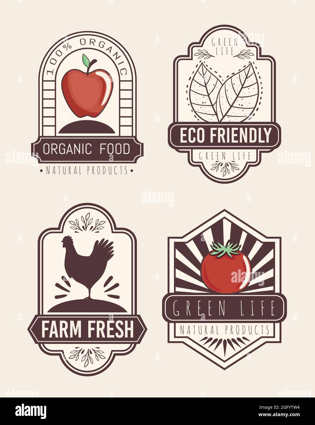 Eco friendly labels collection Stock Vector Image & Art - Alamy