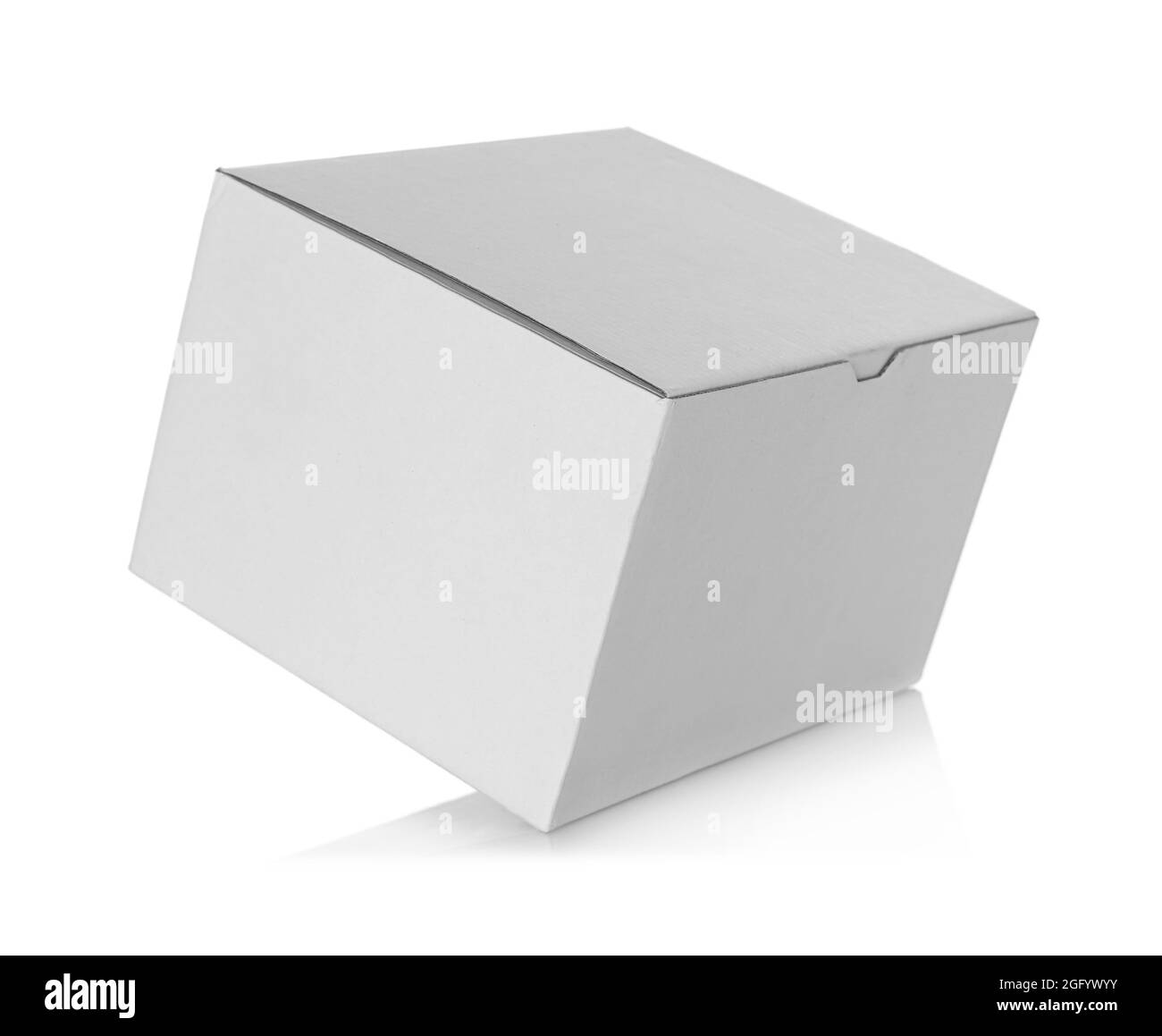 Cardboard box on white background Stock Photo - Alamy